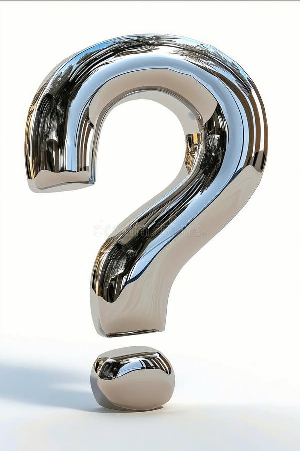 A Silver Question Mark is Floating in the Air. Generative AI Stock ...