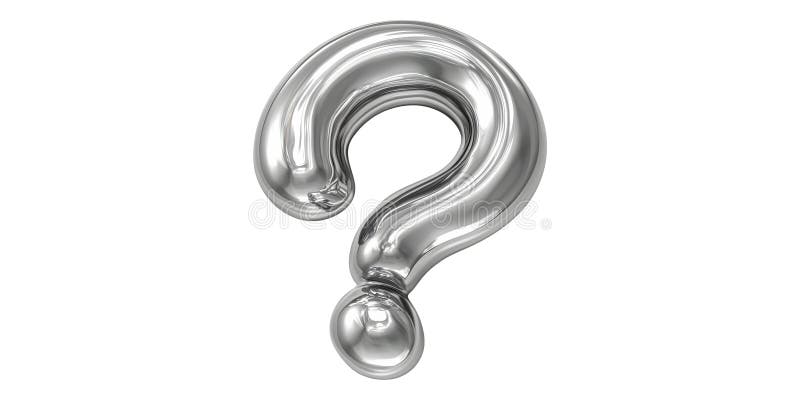 Silver Question Mark Icon Isolated on Transparent Background Stock ...