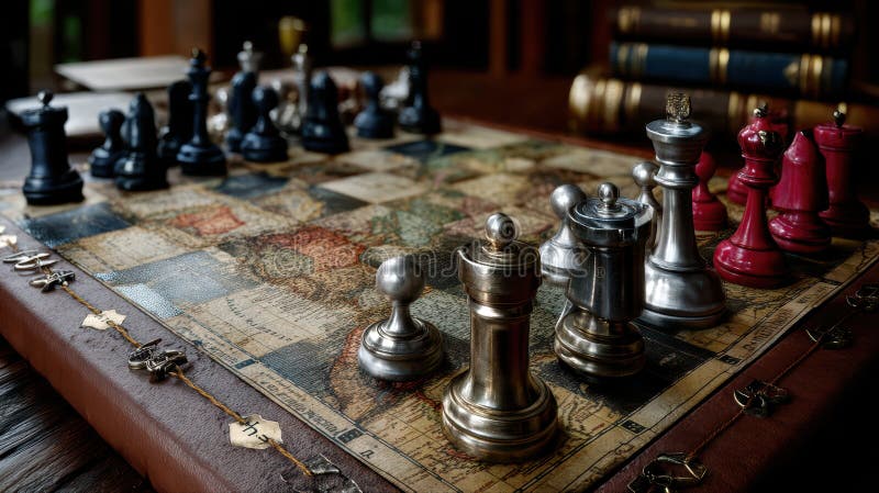 Chess Pieces Representing International Trade and Tariffs Disputes on ...