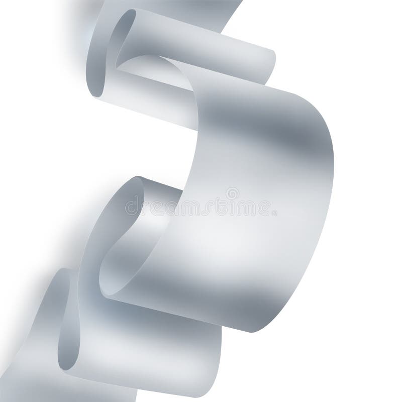 Silver ribbon collection stock vector. Illustration of insignia - 13567774