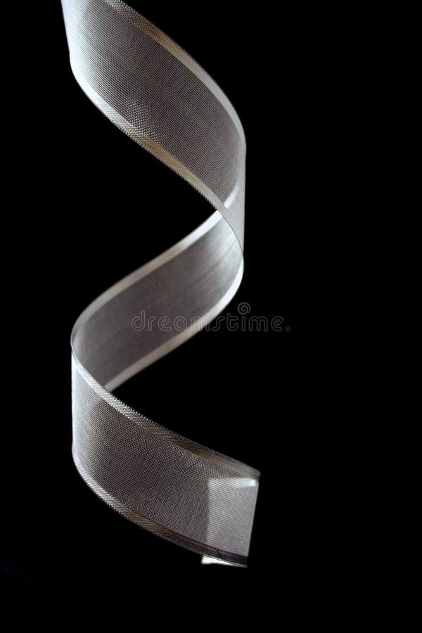 Silver Ribbon stock photo. Image of curly, decoration - 3758194