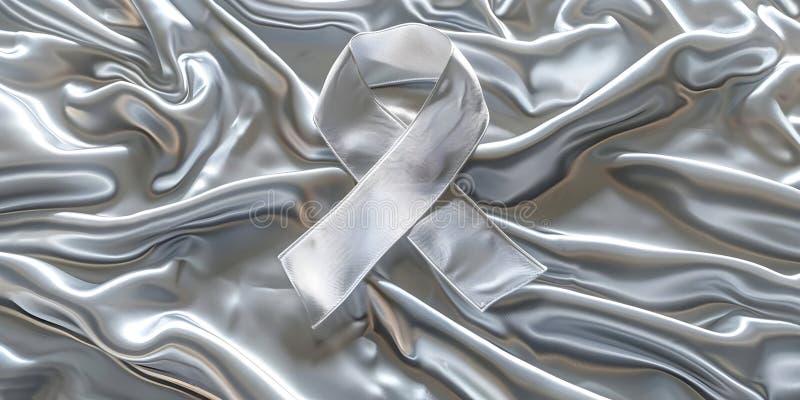 Silver Ribbon Abstract Background for Brain Disorder Awareness ...