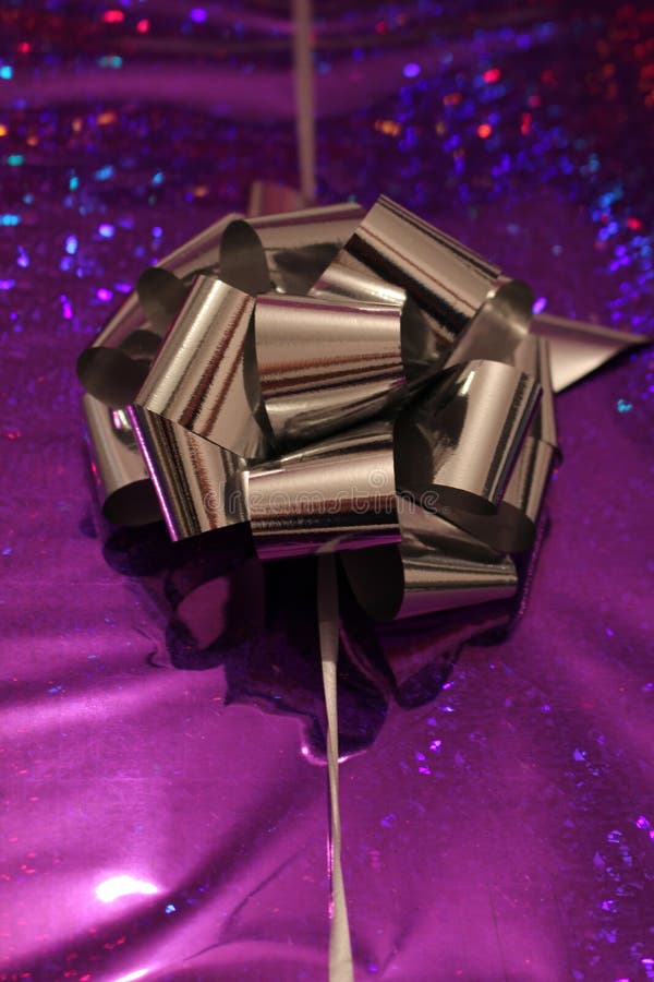 Silver ribbon stock image. Image of mauve, glisten, gift - 98284883