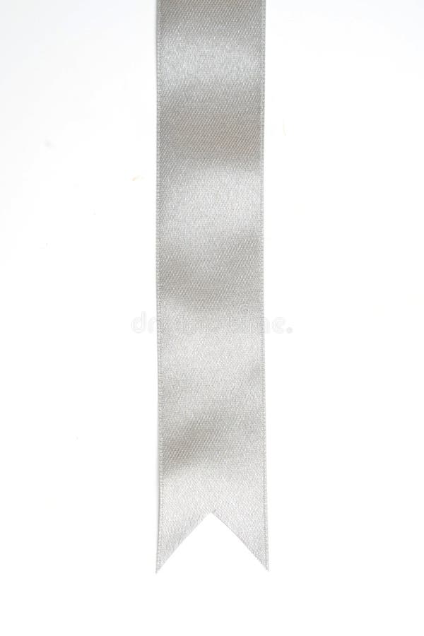 Silver Ribbon in Roll on White Stock Photo - Image of gift, rose: 134440866