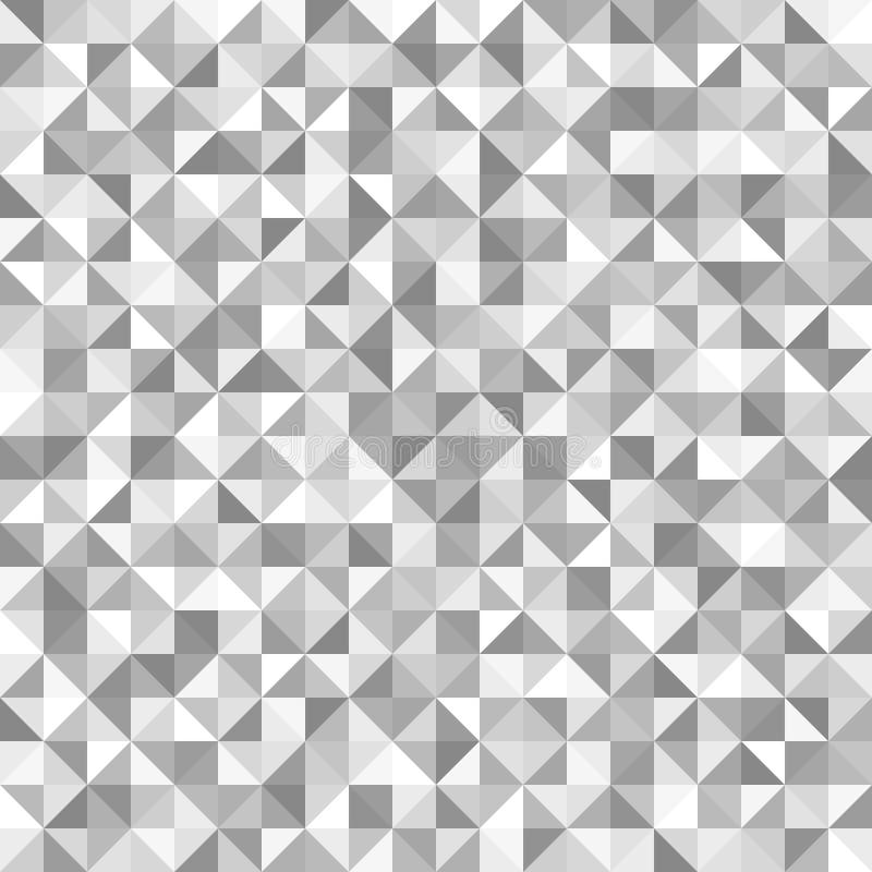 Silver Triangle Pattern. Seamless Vector Metallic Background Stock ...