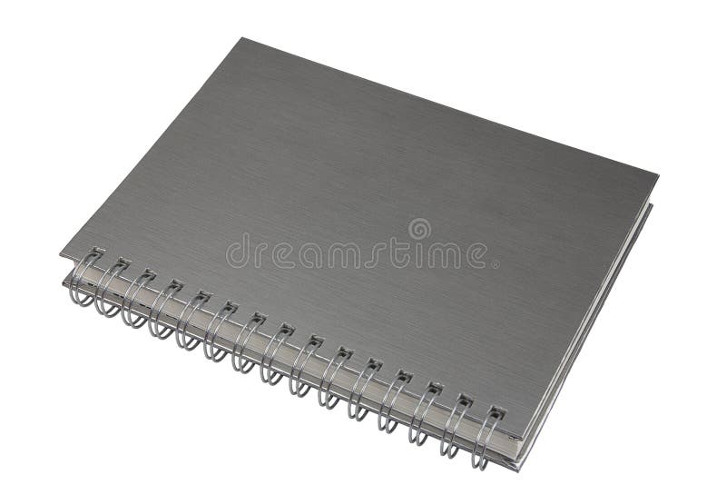 Silver Ring Binding Book Isolated on White Stock Image - Image of group ...