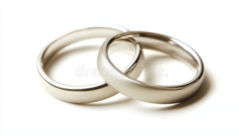 Silver Rings Symbolizing Love and Commitment Stock Photo - Image of ...