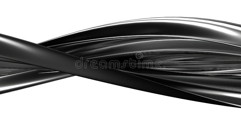 Silver River-like Metal Isolated Abstract Dramatic Modern Luxury 3D ...