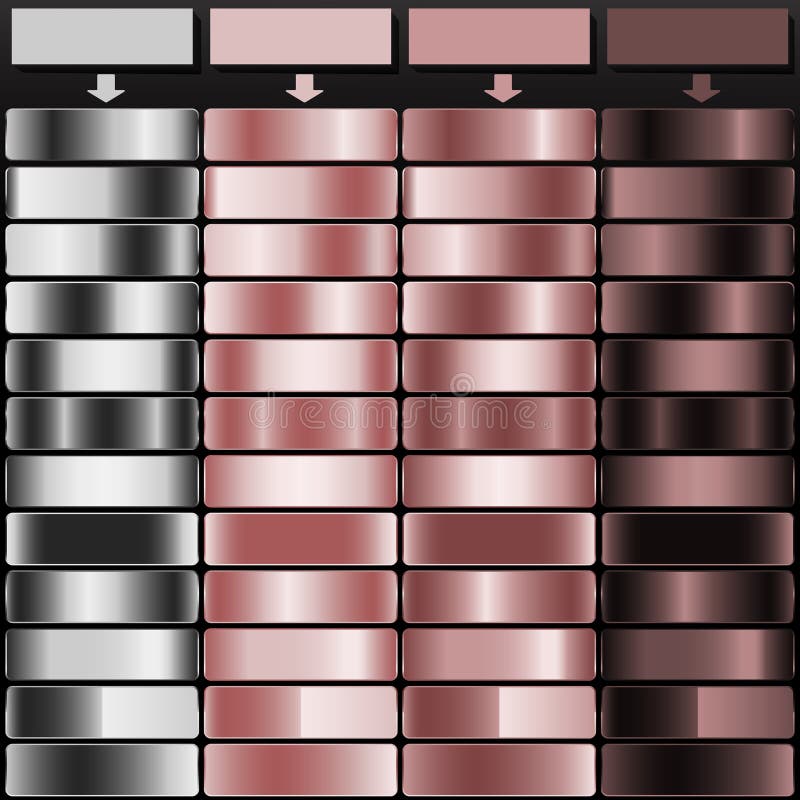 Mauve Metallic Gradient Palette Stock Illustrations – 89 Mauve Metallic ...