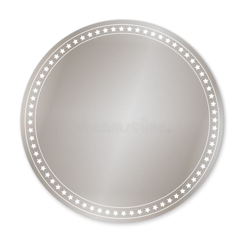 Silver Round Frame Banners on Transparent Background Stock Vector ...