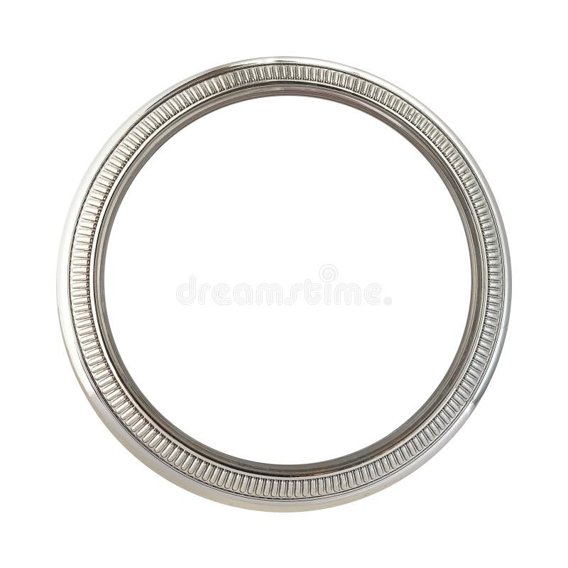 Silver Round Frame for Paintings, Mirrors or Photo Isolated on White ...