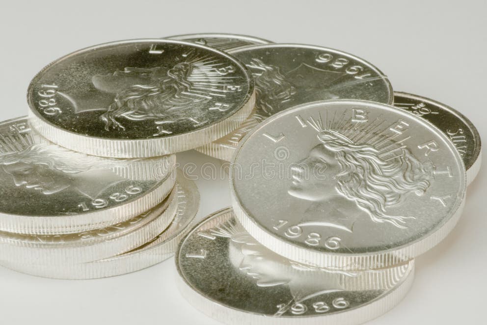 Silver rounds stock image. Image of rounds, security, investment - 4090793