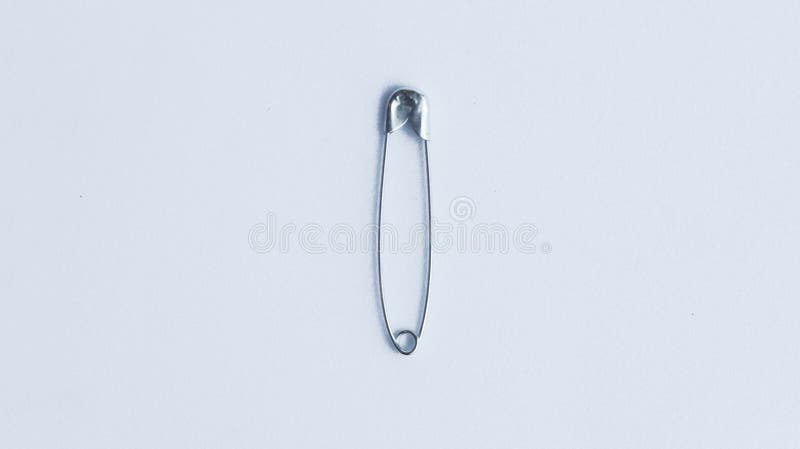 Silver Safety Pin Isolated on White, for Multipurpose Used Stock Image ...