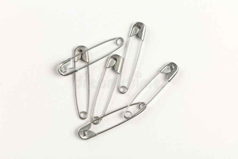 Silver safety pin stock photo. Image of fasten, object - 96540022