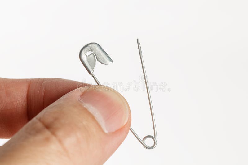 Silver safety pin stock photo. Image of fasten, object - 96540022