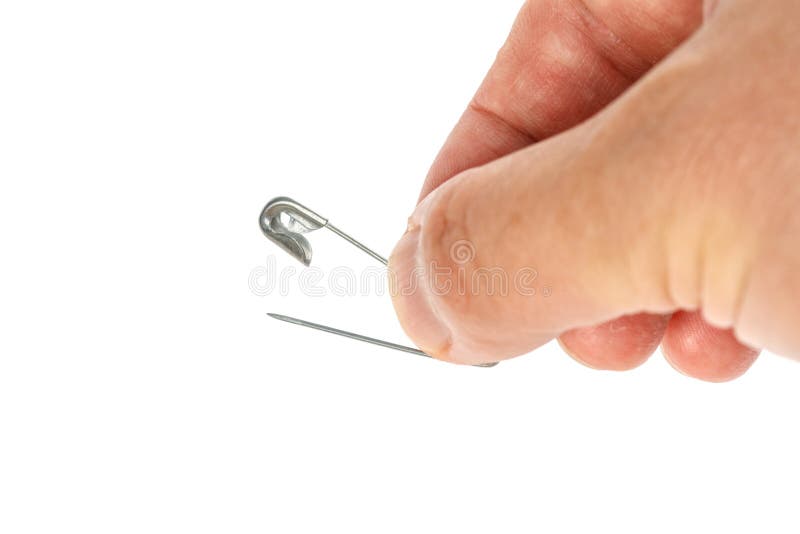 Silver safety pin stock photo. Image of fasten, object - 96540022