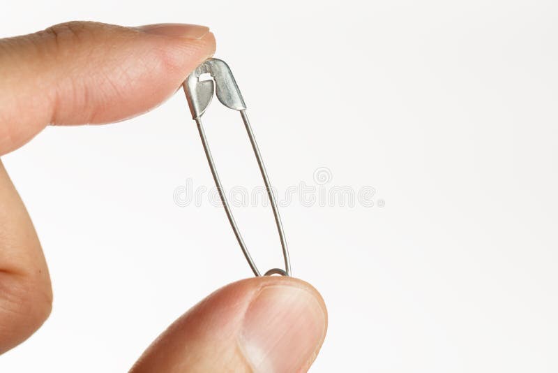 Silver safety pin stock photo. Image of fasten, object - 96540022