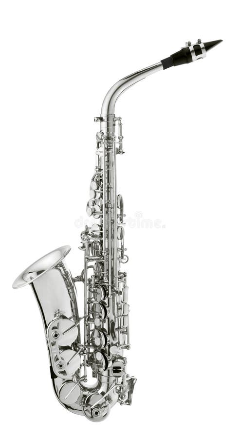 Silver saxaphone stock photo. Image of equipment, silver - 62232552