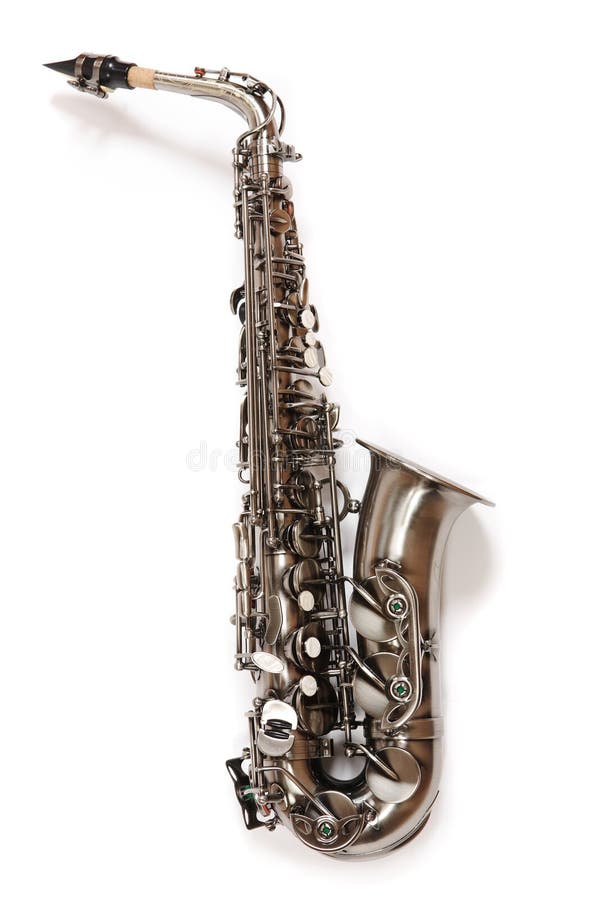 Saxophone isolated stock image. Image of color, detail - 50046865