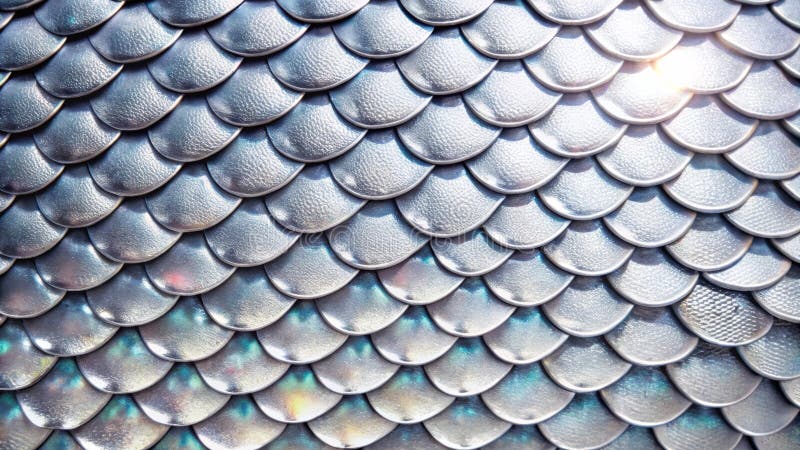 Silver Scales Close-up, Textured, Mermaid Concept Stock Illustration ...