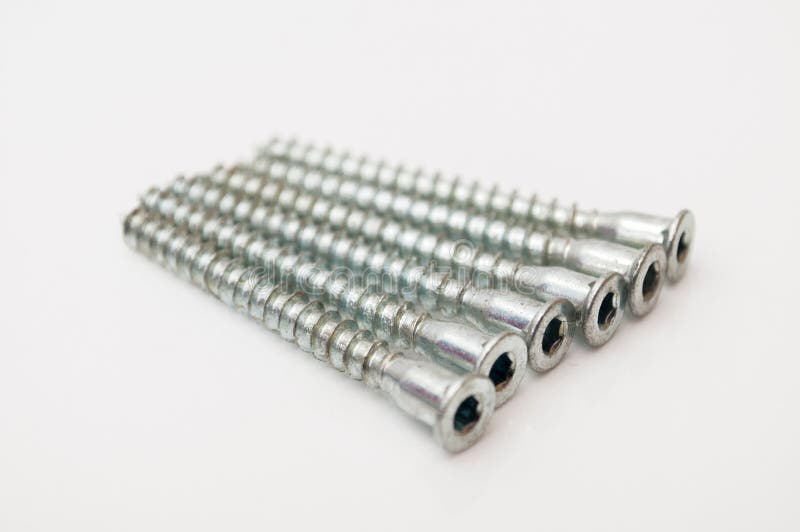 Silver screws stock photo. Image of steel, industrial - 31721930