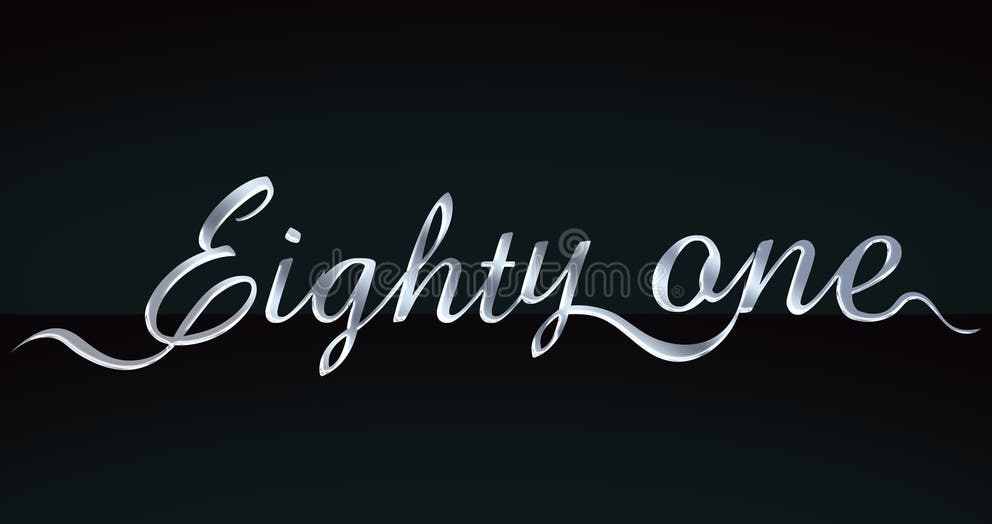 81 in Silver Words stock image. Illustration of years - 378817099