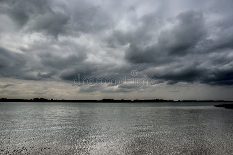 Silver Sea stock image. Image of clouds, overcast, silver - 68783185