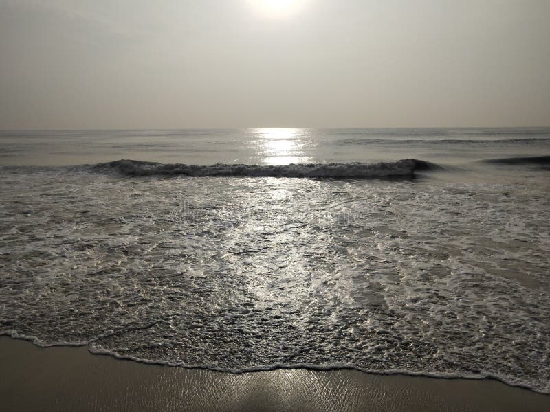 Silver sea stock photo. Image of shines, silver, morning - 128317534