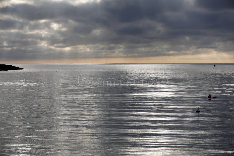 The silver sea stock photo. Image of light, seascape - 92979734