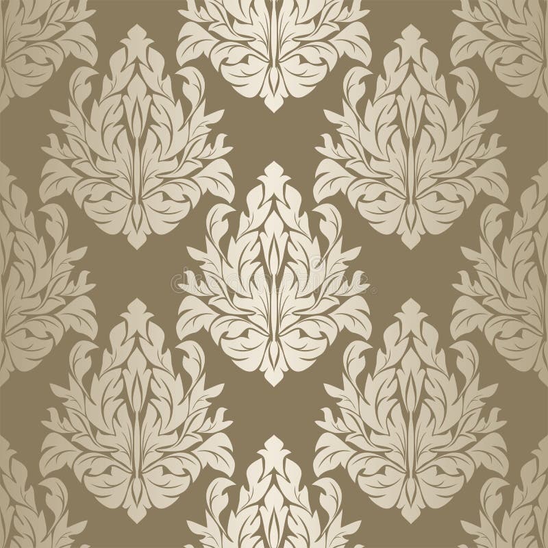 Damask Floral Repeat Pattern - Set in Four Variants Stock Vector ...