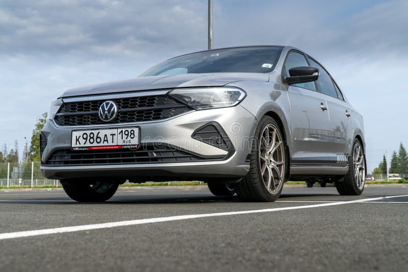 Volkswagen Polo Sedan at Parking Editorial Photo - Image of headlights ...