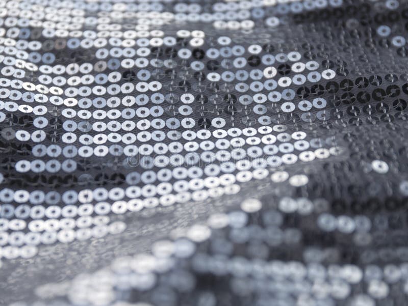 Silver Sequins Fabric stock image. Image of paillettes - 14349395