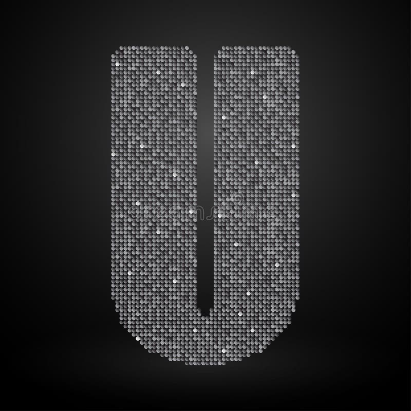 Silver Sequins Sings. Sequins Alphabet. Eps 10. Stock Vector ...