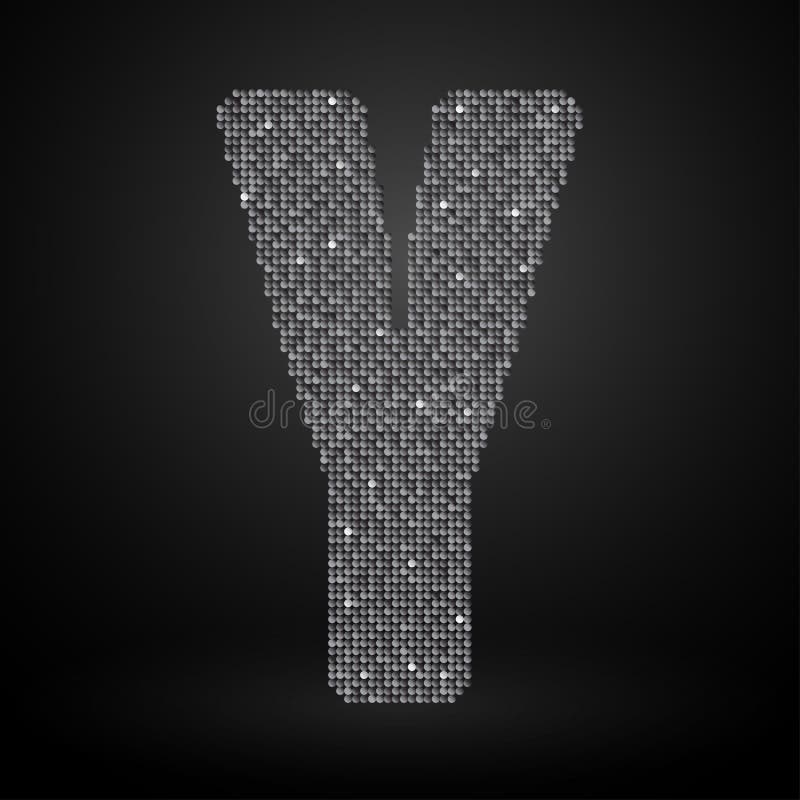 Silver Sequins Sings. Sequins Alphabet. Eps 10. Stock Vector ...