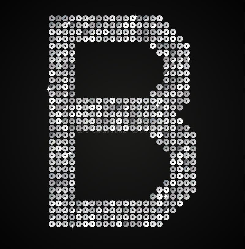 Silver Sequins Sings. Sequins Alphabet. Eps 10. Stock Vector ...