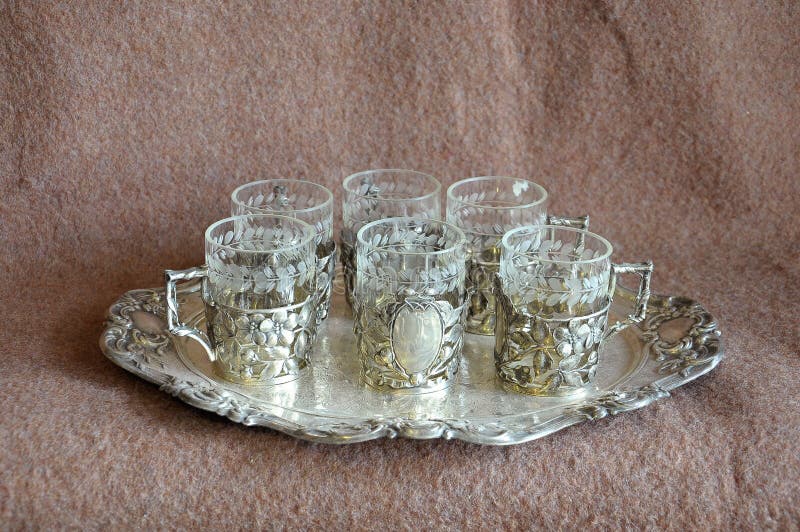 Silver service tea stock image. Image of luxurious, tabletop - 71428003