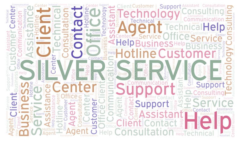 Silver Service word cloud. stock illustration. Illustration of tagcloud ...