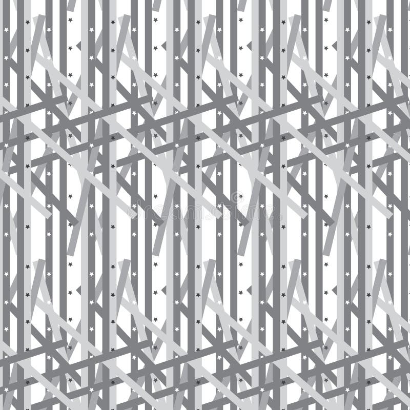 Silver Shade Weaving Striped with Star Scattered Pattern Background ...