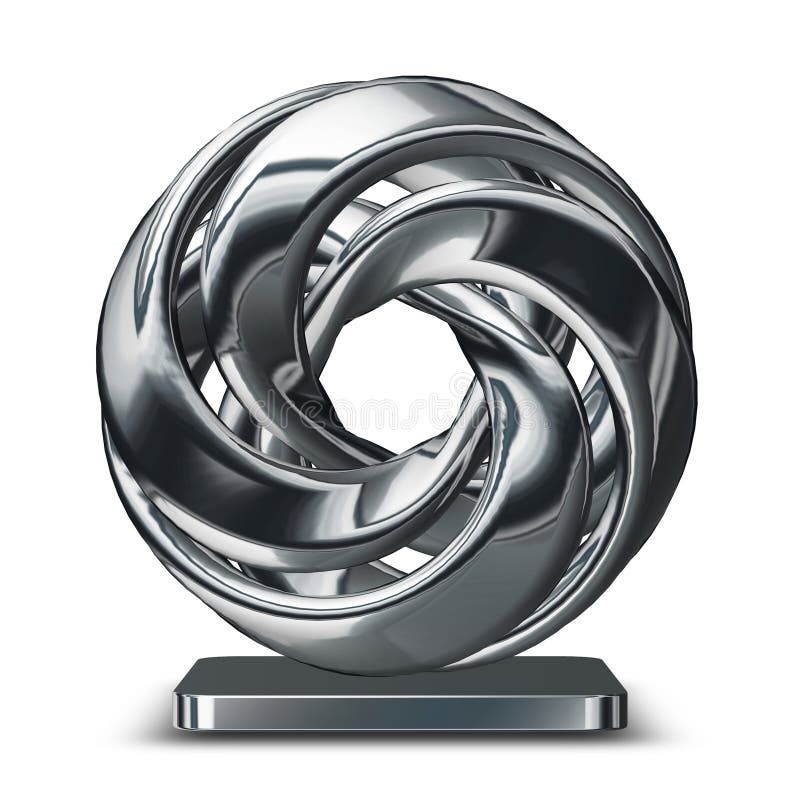 Silver Shape, Background, 3D Render, Geometric Figure, Unique Design ...