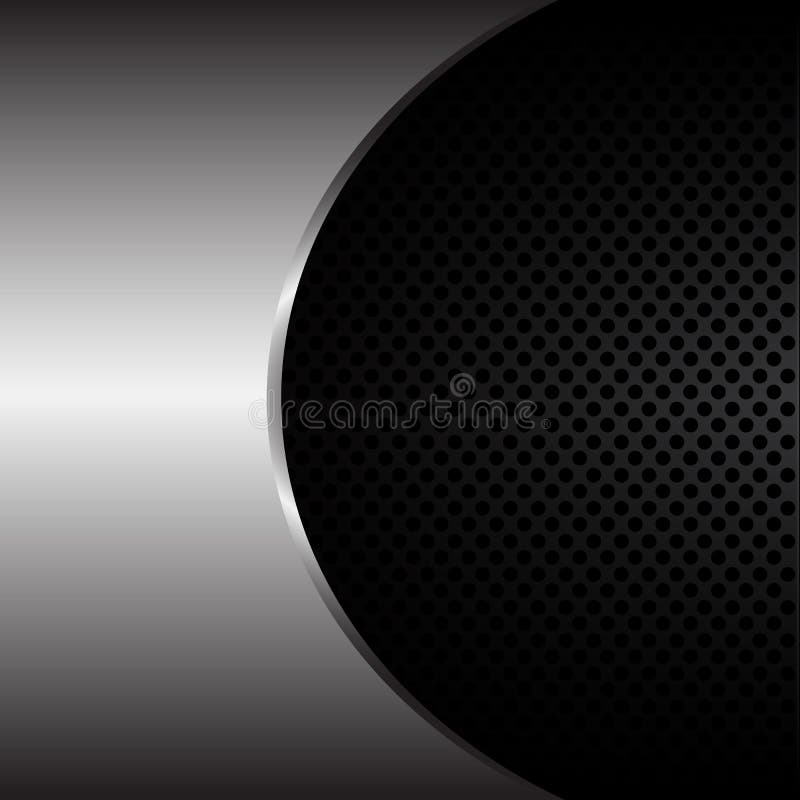 Silver Shape Curve and Black Circle Mesh Design Luxury Modern ...