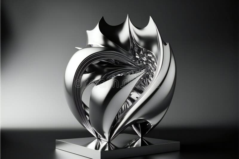 Silver Shape 3d, Digital Illustration Artwork, Abstract, Unique Stock ...