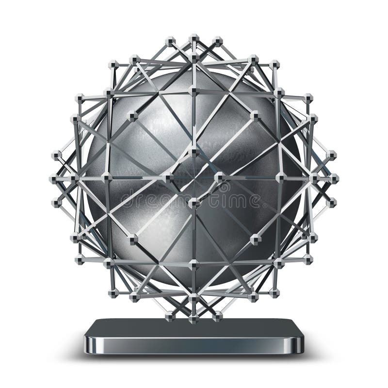 Silver Shape, Geometric Figure, Background, 3D Render, Unique Design ...