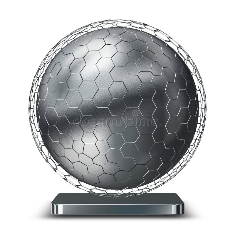 Silver Shape, Geometric Figure, Unique Design, 3D Render, Background ...