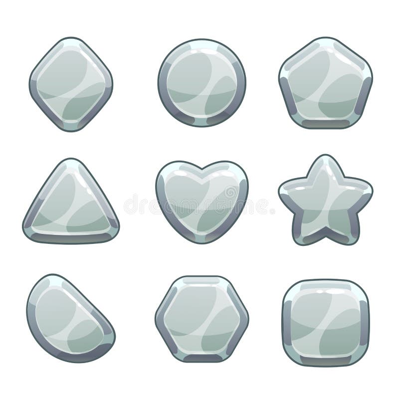 Cartoon silver game assets stock illustration. Illustration of coin ...