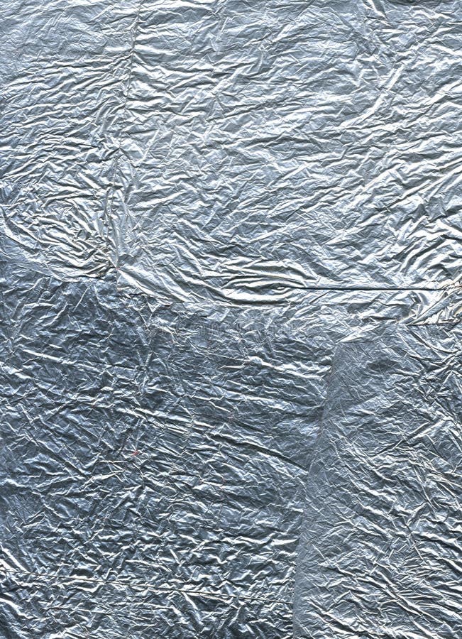 Silver Sheet. Crumpled Silver Sheet for Abstract Backgrounds. Vertical ...