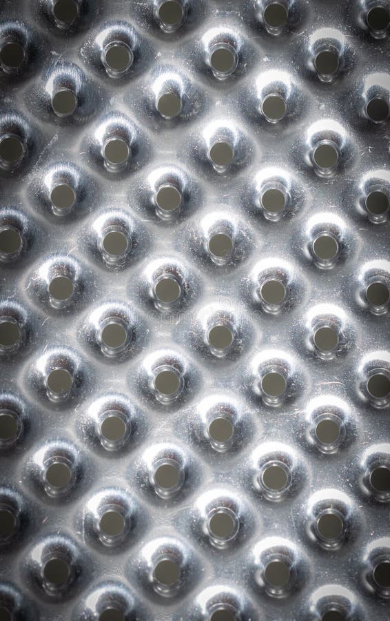 Silver Sheet with Round Holes Stock Photo - Image of shiny, glossy ...