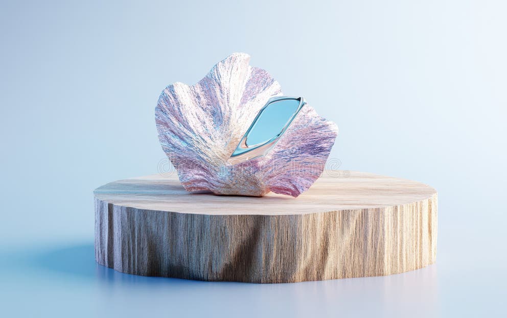 A Silver Shell Featuring a Reflective Mirror Surface. Stock Image ...