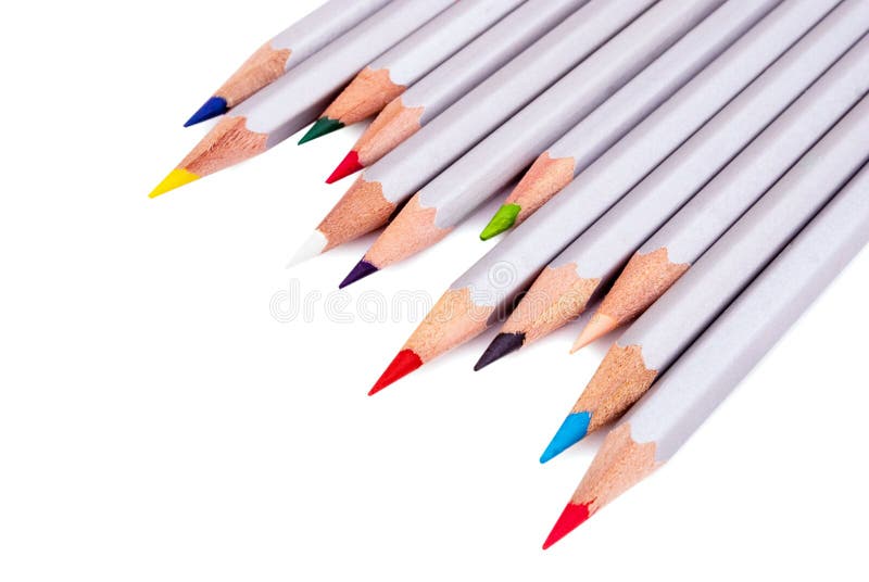 Silver shell pencils. stock image. Image of graphic, design - 19426589