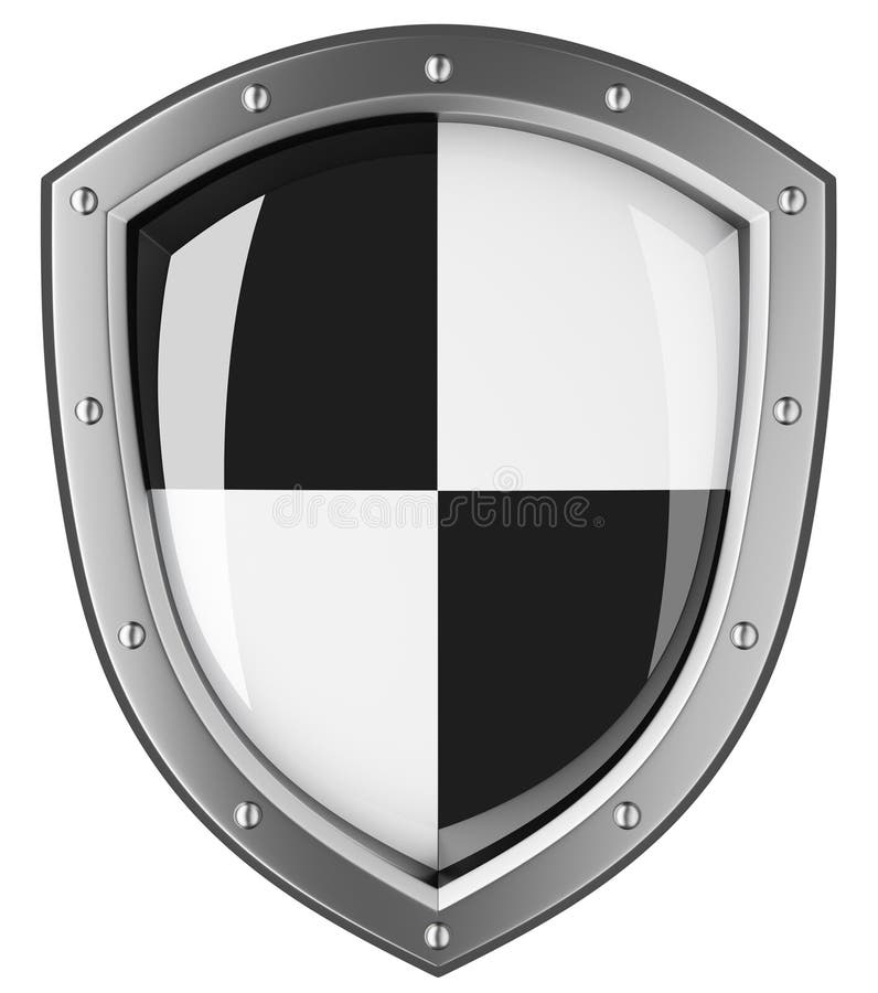 Silver shield. stock illustration. Illustration of clipart - 14038299
