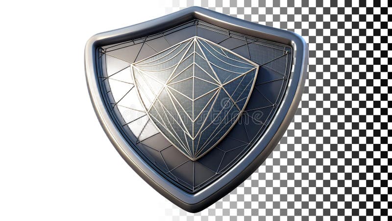 Silver Shield Emblem, Security Icon, Protection Symbol Design Png ...